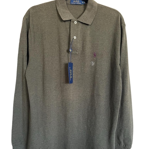 Polo Ralph Lauren | Shirts | Polo Ralph Lauren Dark Green Longsleeve Polo Shirt With Purple ...